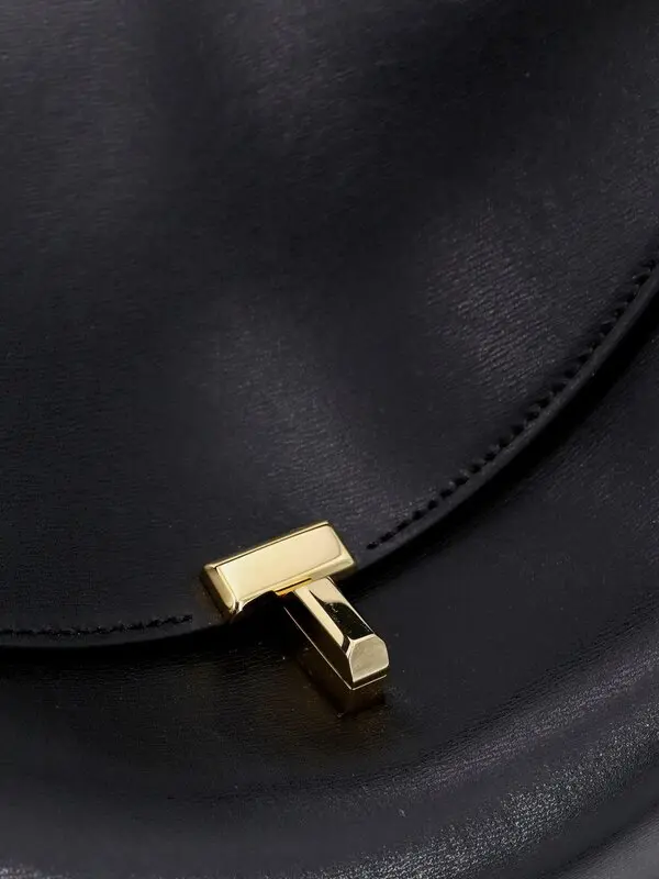 TOTEME T-lock Leather Crossbody Bag - Black