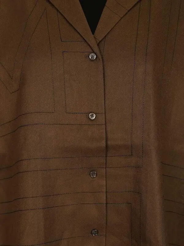 TOTEME Flannel Pajama Top - Brown