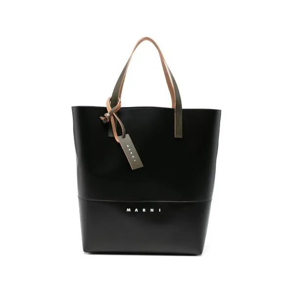 Marni Calf Leather Tote - Black