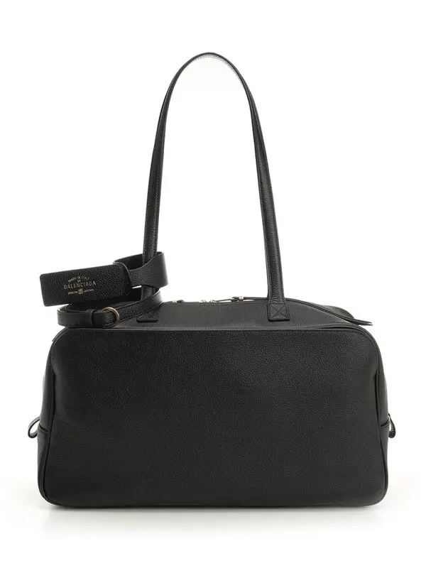 Balenciaga Medium Leather Tote Bag - Black