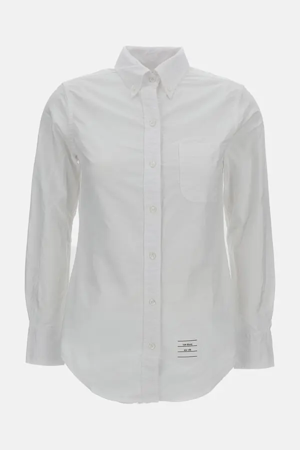 Thom Browne Classic Collar Shirt In Oxford - Multicolor