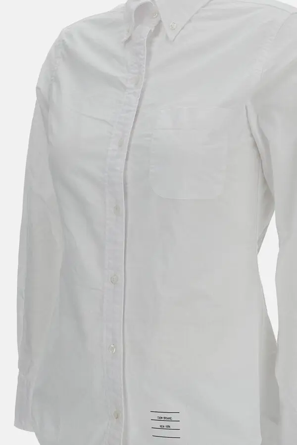 Thom Browne Classic Collar Shirt In Oxford - Multicolor