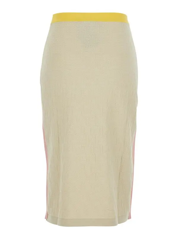 Fendi Color Block Ff Skirt