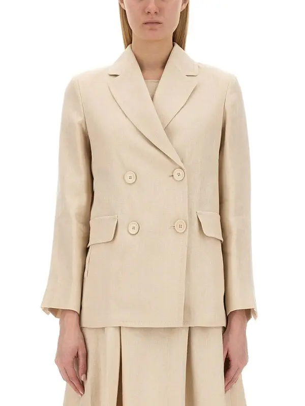 Max Mara Laura Linen Jacket - Cream