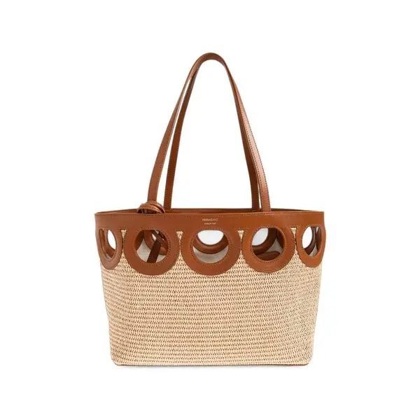 FERRAGAMO Extra-large Woven Tote - Brown