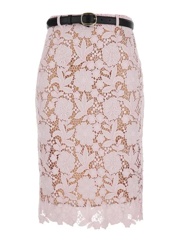 SELF-PORTRAIT Pink Lace Dress - Multicolor