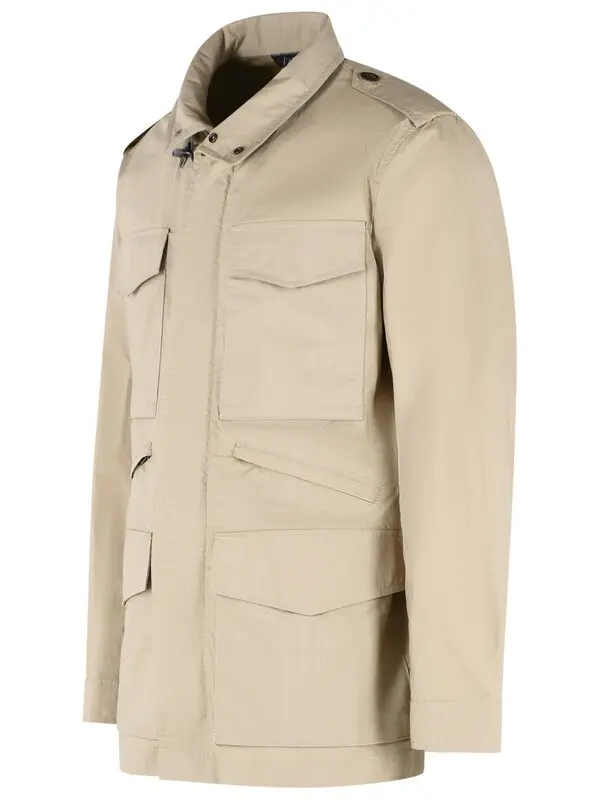 FAY Cotton Poplin Field Jacket - Cream
