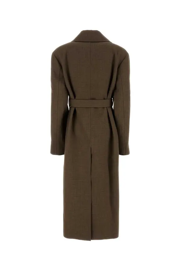 JIL SANDER Embroidered Wool Blend Coat