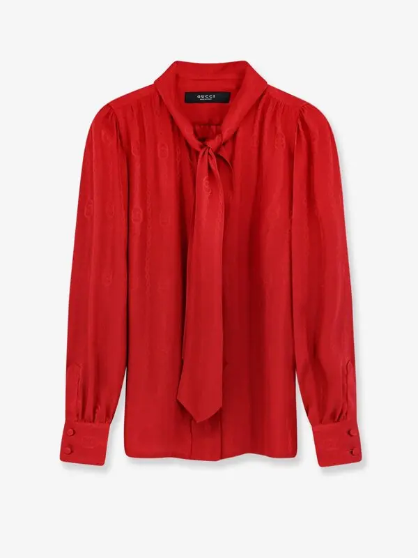 Gucci Silk Shirt With Bow - Multicolor