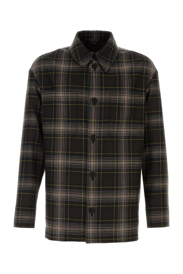 Fendi Embroidered Wool Shirt