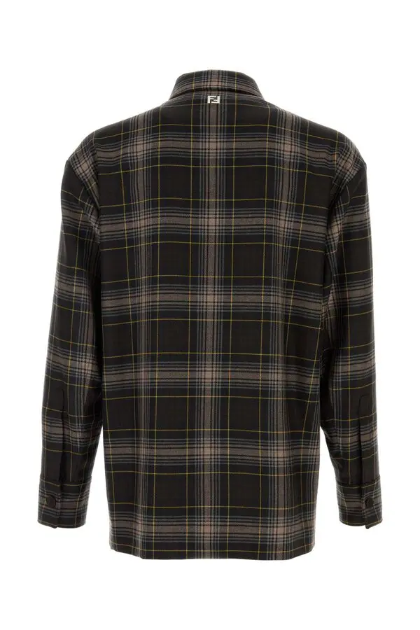 Fendi Embroidered Wool Shirt