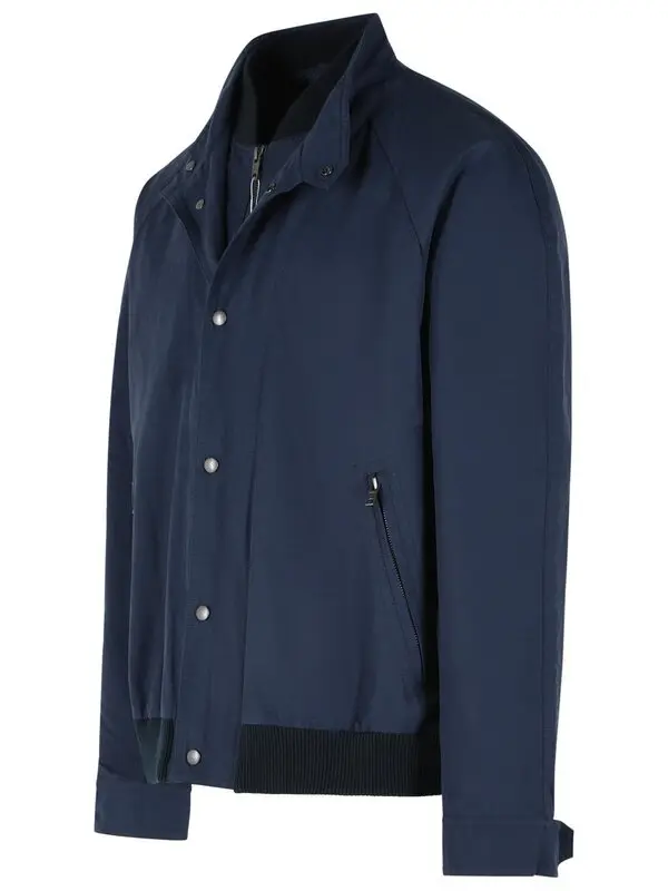 FAY Cotton And Nylon Faille Bomber Jacket