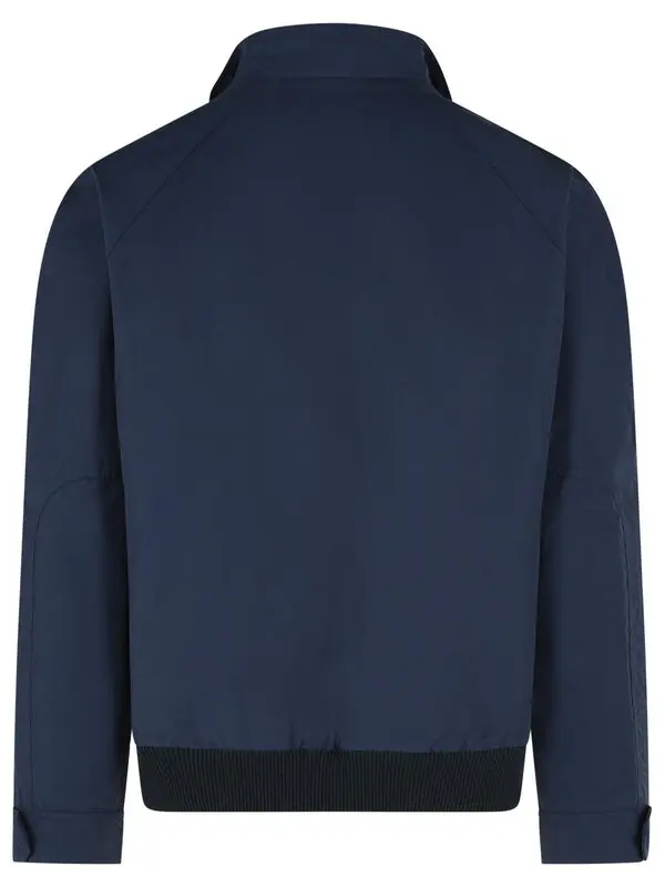FAY Cotton And Nylon Faille Bomber Jacket - Blue