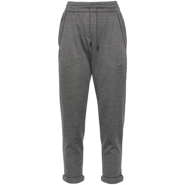 Brunello Cucinelli Grey Trousers Track Pants - Gray