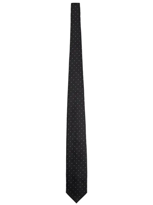 TOM FORD Printed Silk Neck Ties - Black
