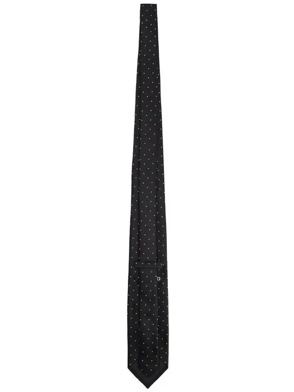 TOM FORD Printed Silk Neck Ties - Black