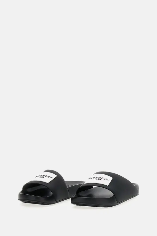 Givenchy Label Slide Flat Sandal