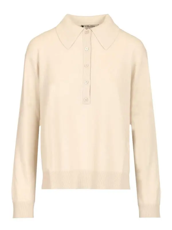 Max Mara Frisia Wool Polo Shirt - Cream