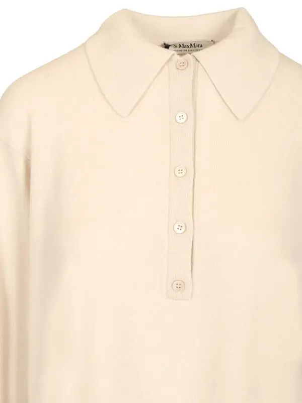 Max Mara Frisia Wool Polo Shirt - Cream