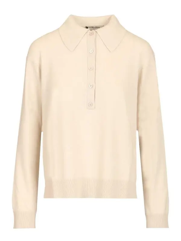 Max Mara Frisia Wool Polo Shirt - Cream