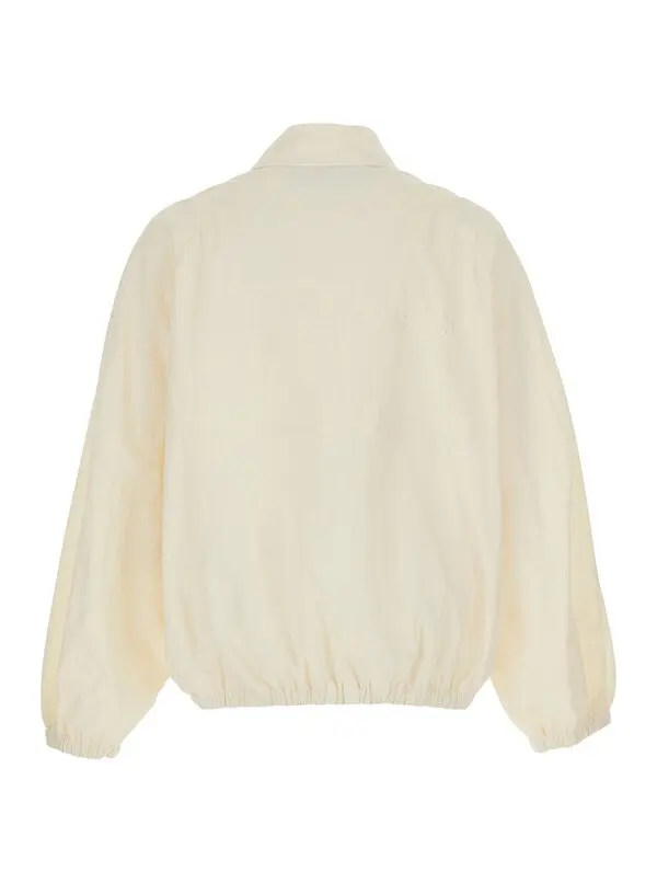 Jacquemus Le Coupe-vent' White Jacket With Front Closure In Tech Fabric For - Multicolor