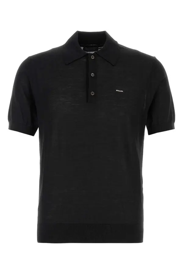 Prada Wool Polo Shirt - Black
