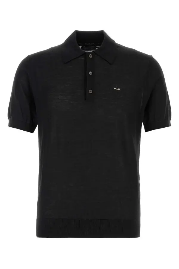 Prada Wool Polo Shirt - Black