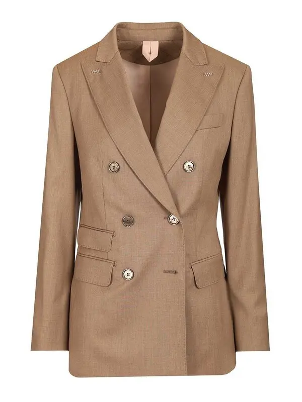 Max Mara Double-breasted Wool Twill Cupola Blazer - Brown
