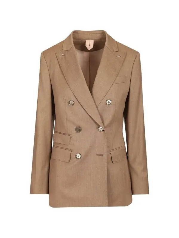 Max Mara Double-breasted Wool Twill Cupola Blazer - Brown