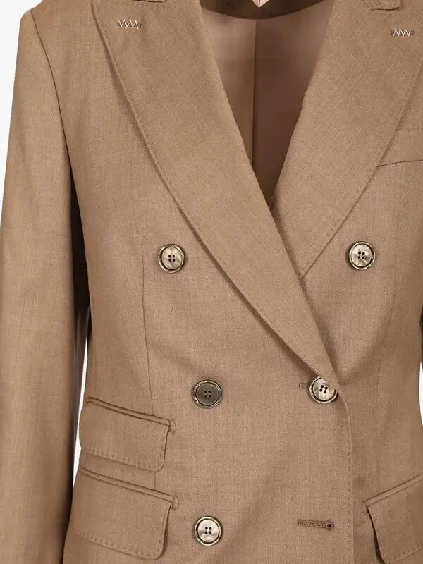 Max Mara Double-breasted Wool Twill Cupola Blazer - Brown