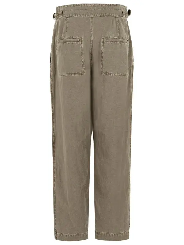 Isabel Marant Étoile Cotton And Linen Pants - Brown
