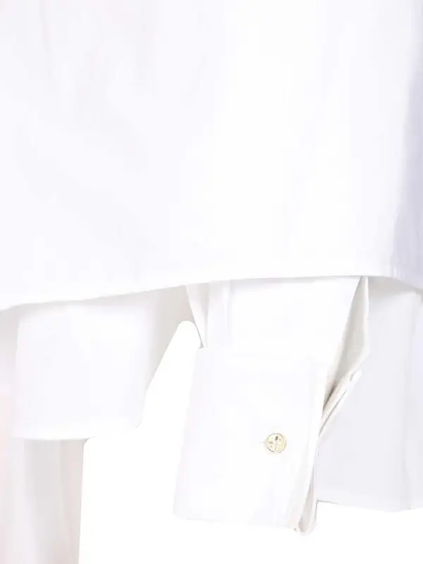 Max Mara Cotton Poplin Asymmetrical Blouse