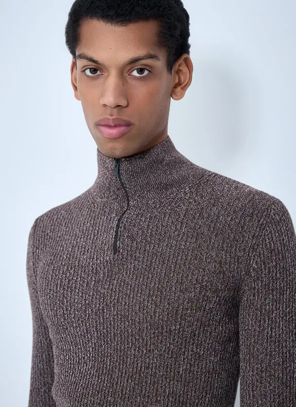 Prada High Neck Zip Sweater