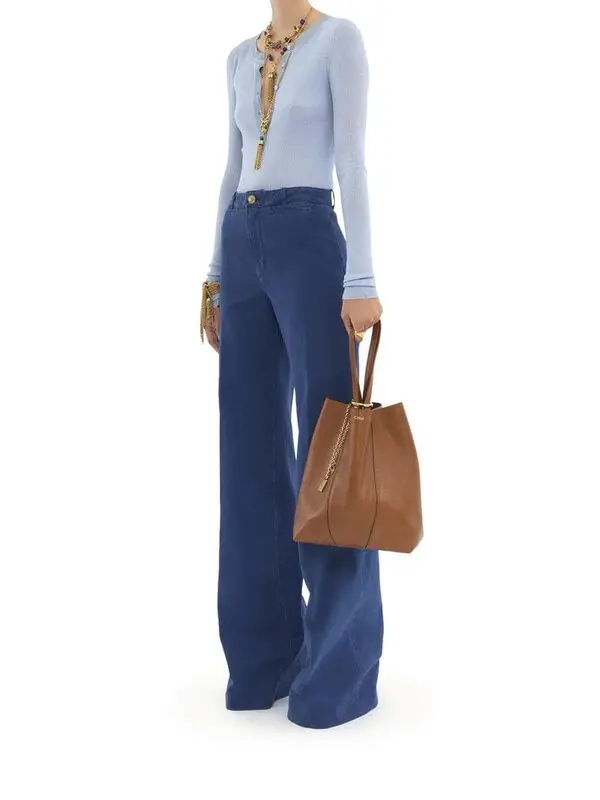 Chloé Spin Tote Bag In Granate Leather - Multicolor