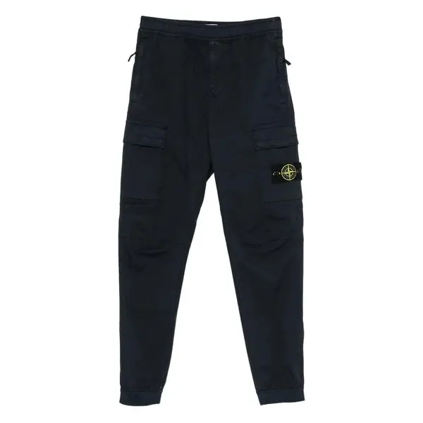 Stone Island Straight-leg Cargo Trousers - Blue