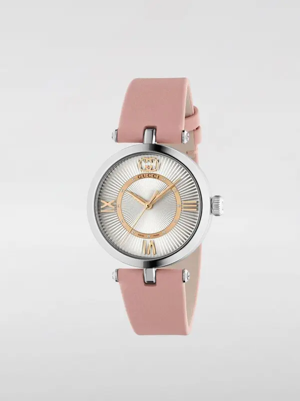 Gucci Jewel Stainless Steel Leather Timepiece