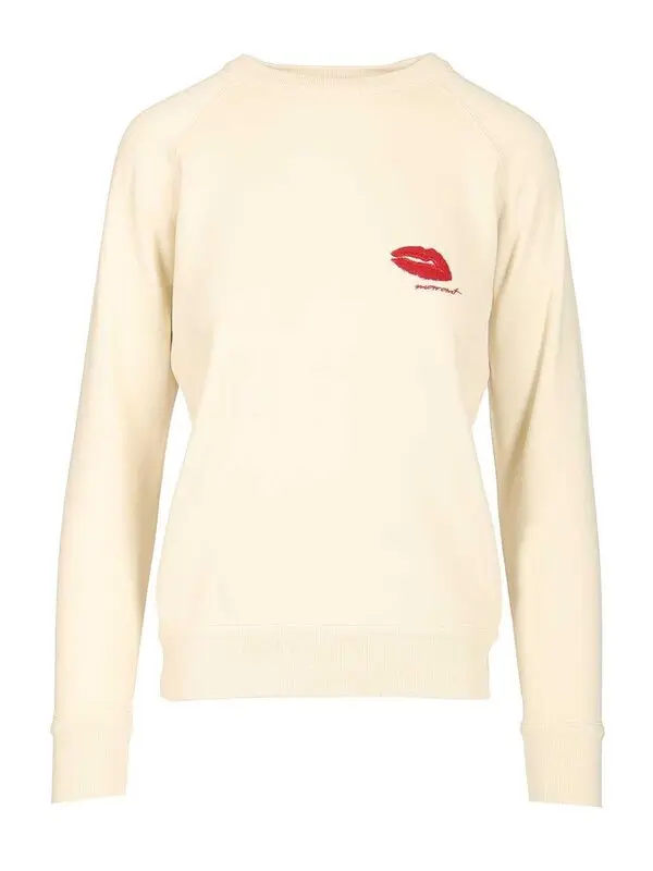 Isabel Marant Étoile Cotton Sweatshirt With Logo - Cream