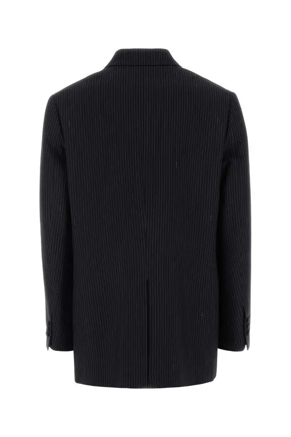 Fendi Embroidered Wool Blend Blazer