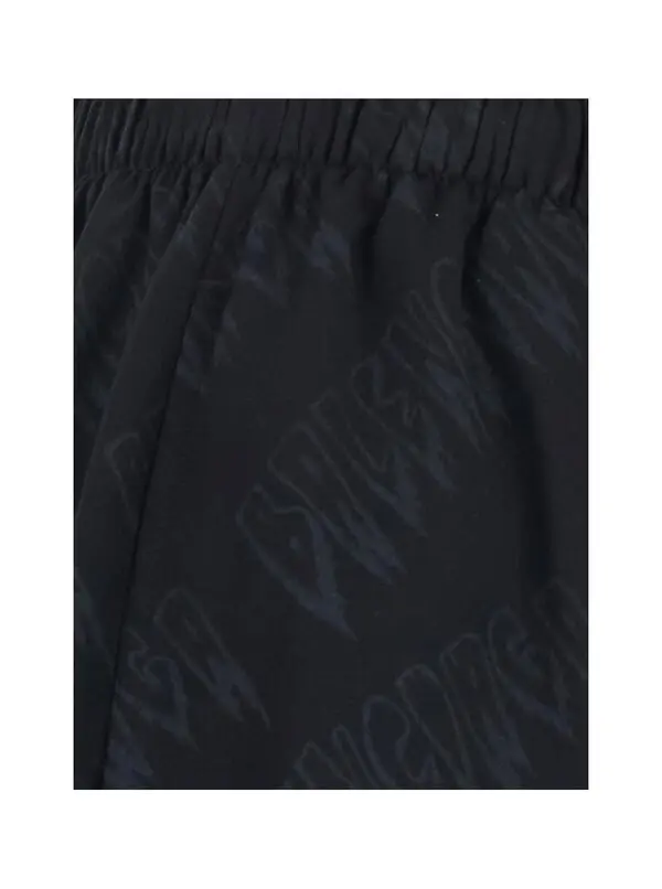 Balenciaga Viscose High-waisted Shorts - Black