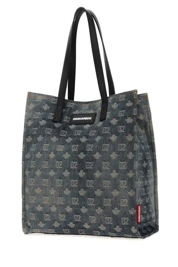 Dsquared2 Embroidered Denim Shopping Bag
