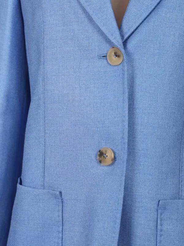 Max Mara Single-breasted Wool And Silk Canvas Blazer