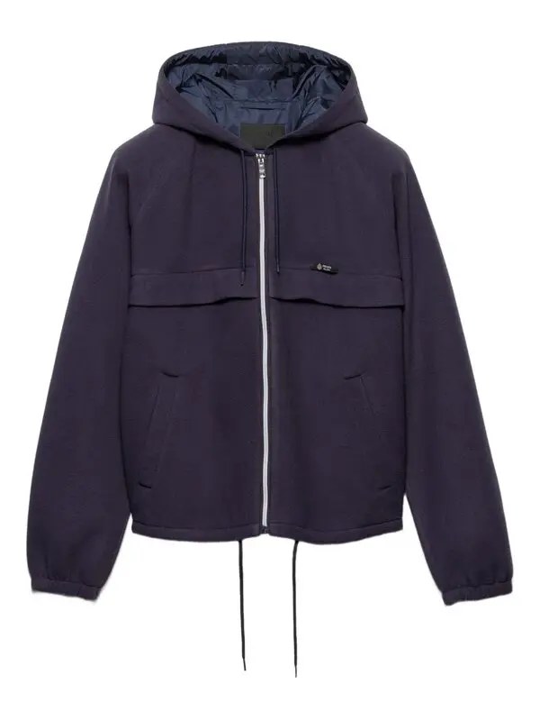 Prada Fleece Hooded Blouson Jacket - Multicolor