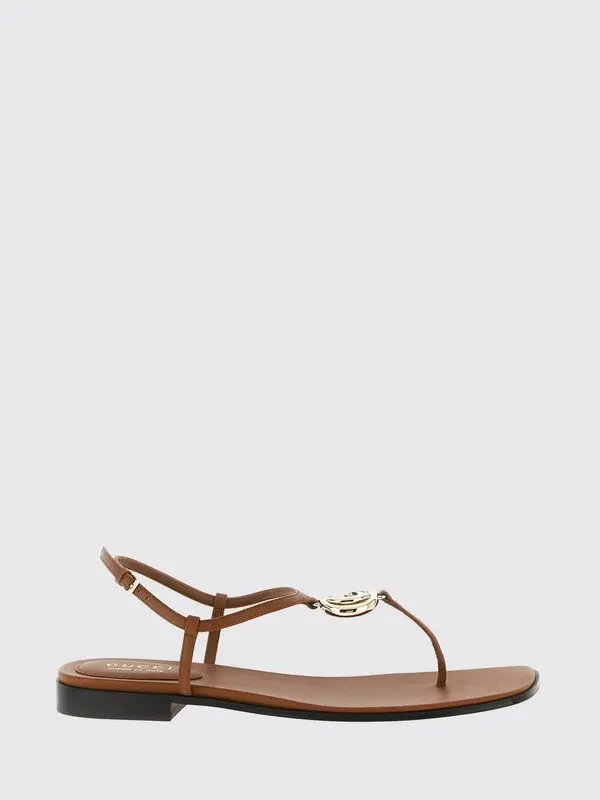 Gucci Leather Heeled Sandal - Cream