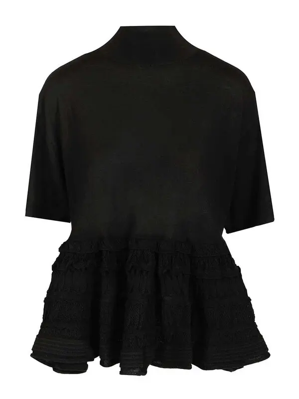 Alaïa Cryoline Wool Top - Black