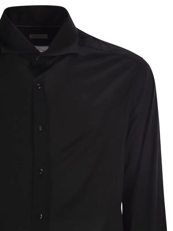 Brunello Cucinelli Silk And Cotton T-shirt Shirt - Black