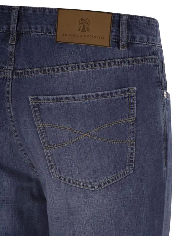 Brunello Cucinelli Traditional Fit Five-pocket Denim Trousers - Multicolor