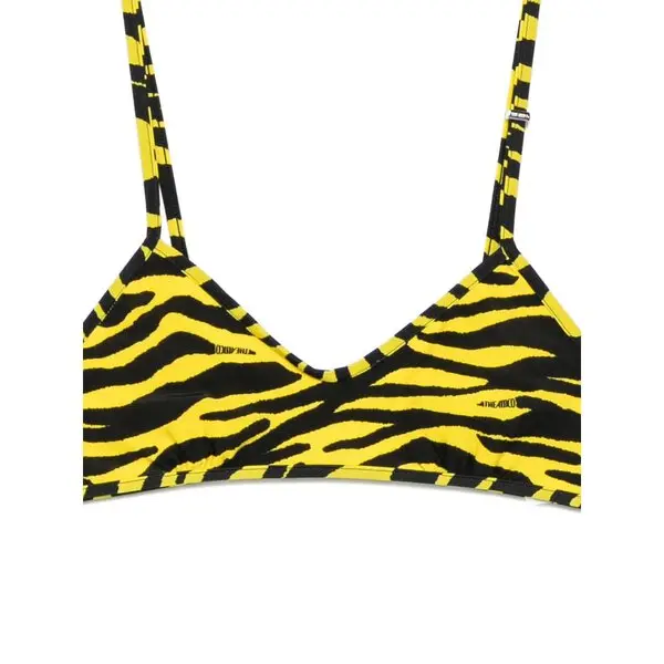 Attico Tiger Print Bikini - Yellow