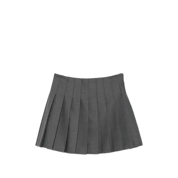 SELF-PORTRAIT Grey Skirts Pleated Skirts - Gray