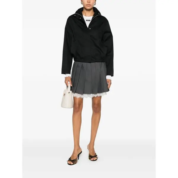 SELF-PORTRAIT Pleated Mini Skirt - Gray