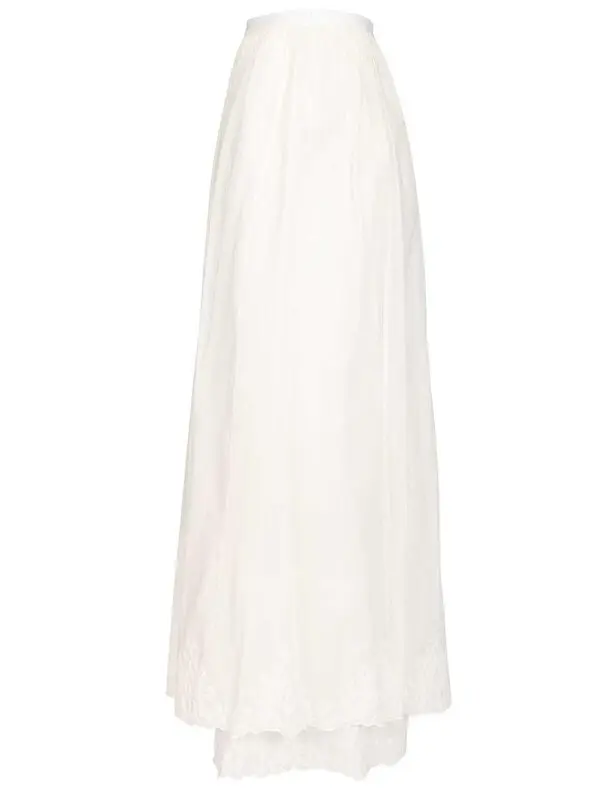 FORTE_FORTE Embroidered Voile Long Skirt